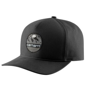 carhartt men's canvas mountain patch cap, black