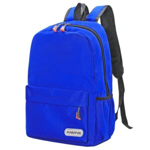 powofun 15 inch kids backpack lightweight elementary school bag kindergarten bookbag casual travel daypack