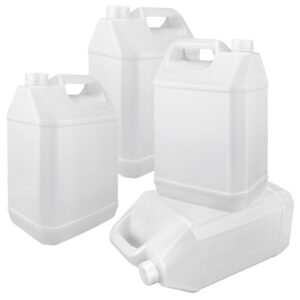 2.5 gallon water jug, f-style plastic jug, water storage containers, hdpe containers with leakproof cap (4 pack)