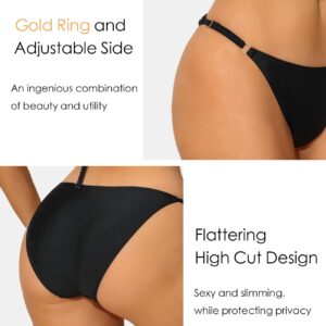 beautyin Swim Bottoms for Women O Ring Low Waisted Sexy Bikini Bottom Swimwear