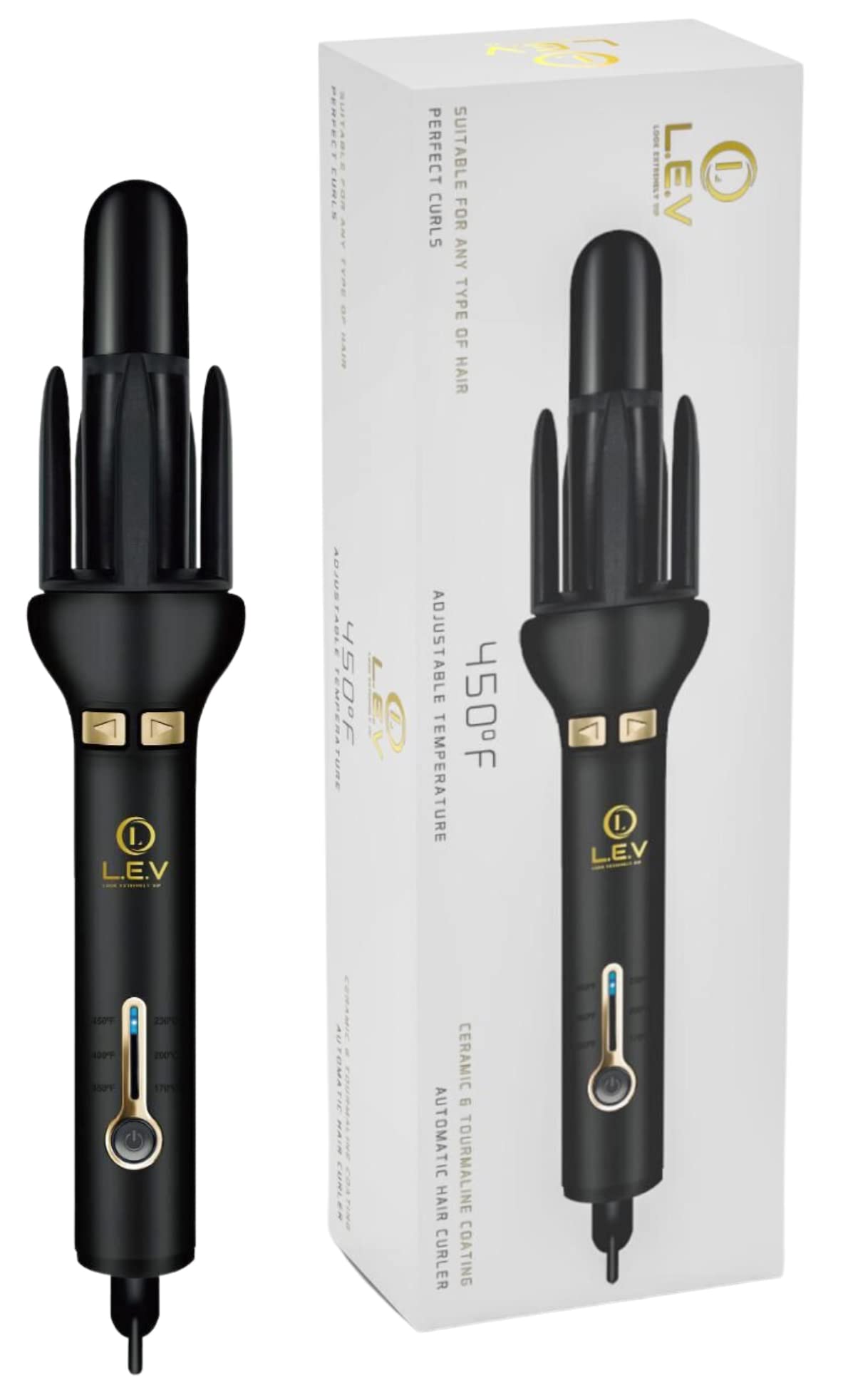 Look Extremely VIP 360 Two Way Rotating Professional Hair Curling Iron Curler - Heatless Hair Curler | Curling Wand | Look Extremely VIP 360 Airflow Styler Curling Iron (Black)