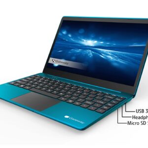 Gateway 2022 14.1” Ultra Slim IPS FHD Display, Intel Core i5-1135G7 Processor, 16GB RAM, 512GB PCIe SSD, Intel Iris Xe Graphics, Camera, Fingerprint Scanner, Bluetooth, Blue, Win 10, 32GB USB Card