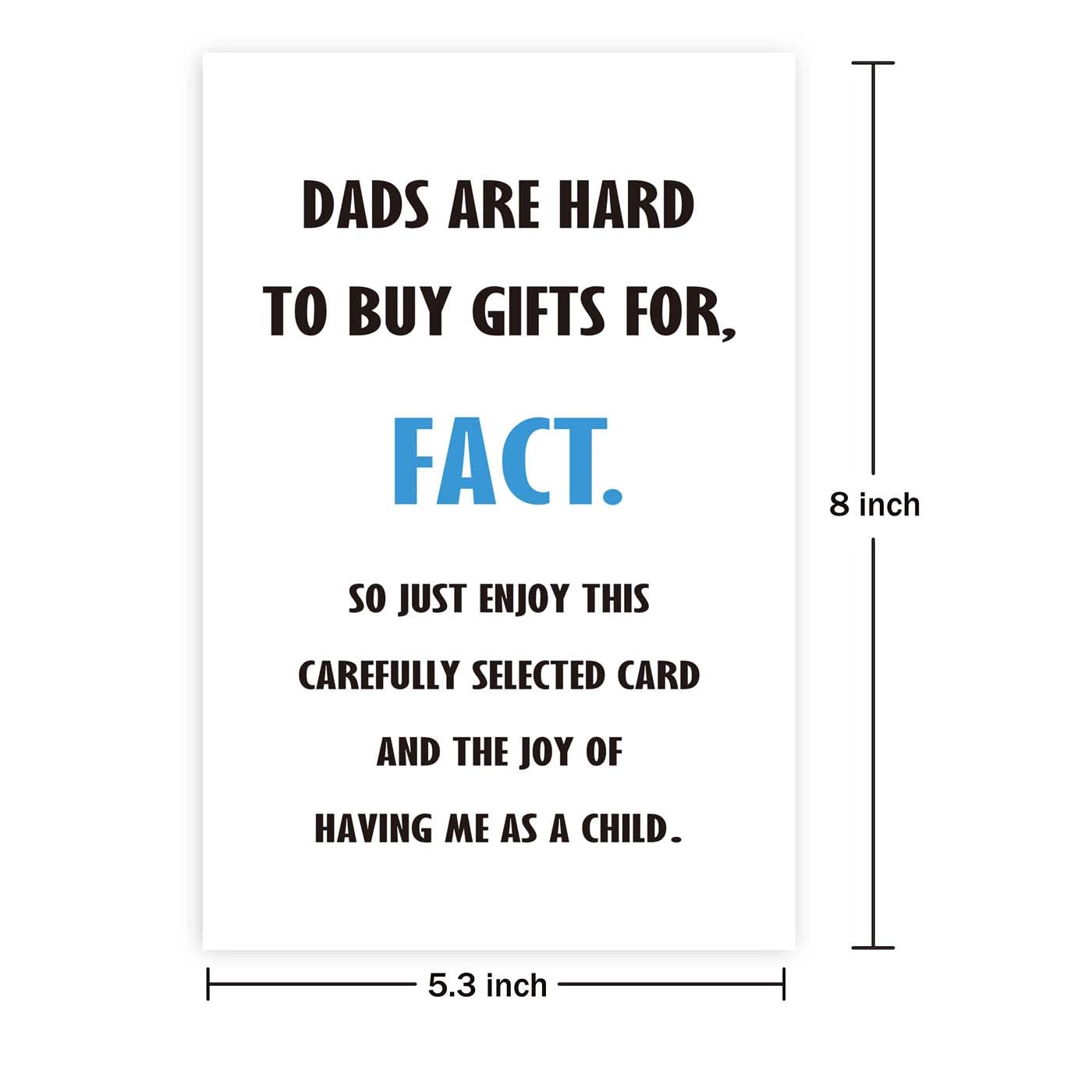 Serviky Unique Happy Father’s Day Card, Funny Carefully Selected Card for Dad, Humorous Having Me as A Child Card for Daddy