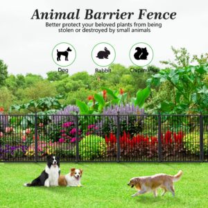 Decorative Garden Metal Fence 46ft (L)×32in(H) 20 Panels Heavy Duty Iron Wire Animal Barrier Temporary No Dig Fence Landscape Edging Privacy Fencing for Yard, Outdoor, Dog, Patio, Flower Bed