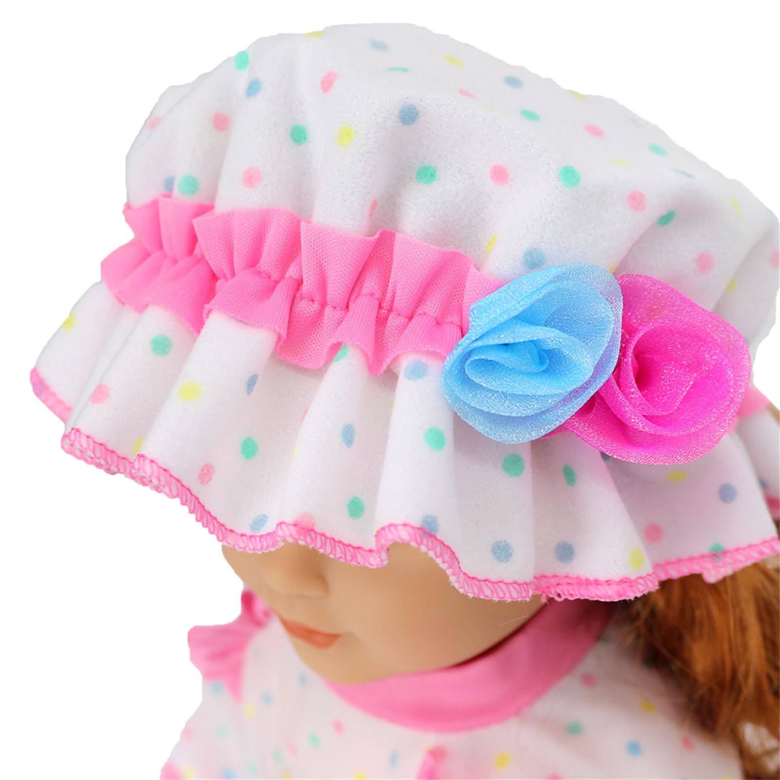 AISITE Doll Clothes for 16-18 inch Dolls, 1 Set Romper with Hat Alive Doll Clothes Reborn Baby Doll Girl