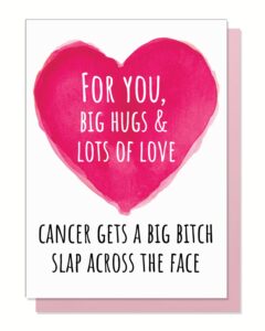 press and pour funny cancer card, encouragement card, support card, get well card, cancer card, cancer support card