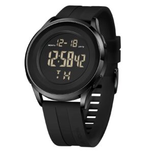 cossinige mens digital waterproof military watch for men black dive tactical sports minimalist ultra-thin wrist watch