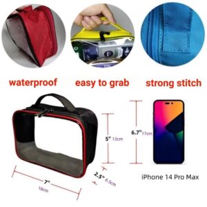 WenZhonghe Clear 3-1-1 TSA Approved Travel Toiletry Bag Quart Size Transparent Liquids Toiletries & Cosmetics Pouch for Airport Security & Waterproof & Reusable & See Through（1pcs）