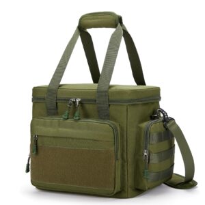 gafetrey 20l lunch box for men lunch bag women large tactical lunch cooler tote pail,reusable insulated waterproof adult driver worker fit on beach picnic travel working office gift outdoor green