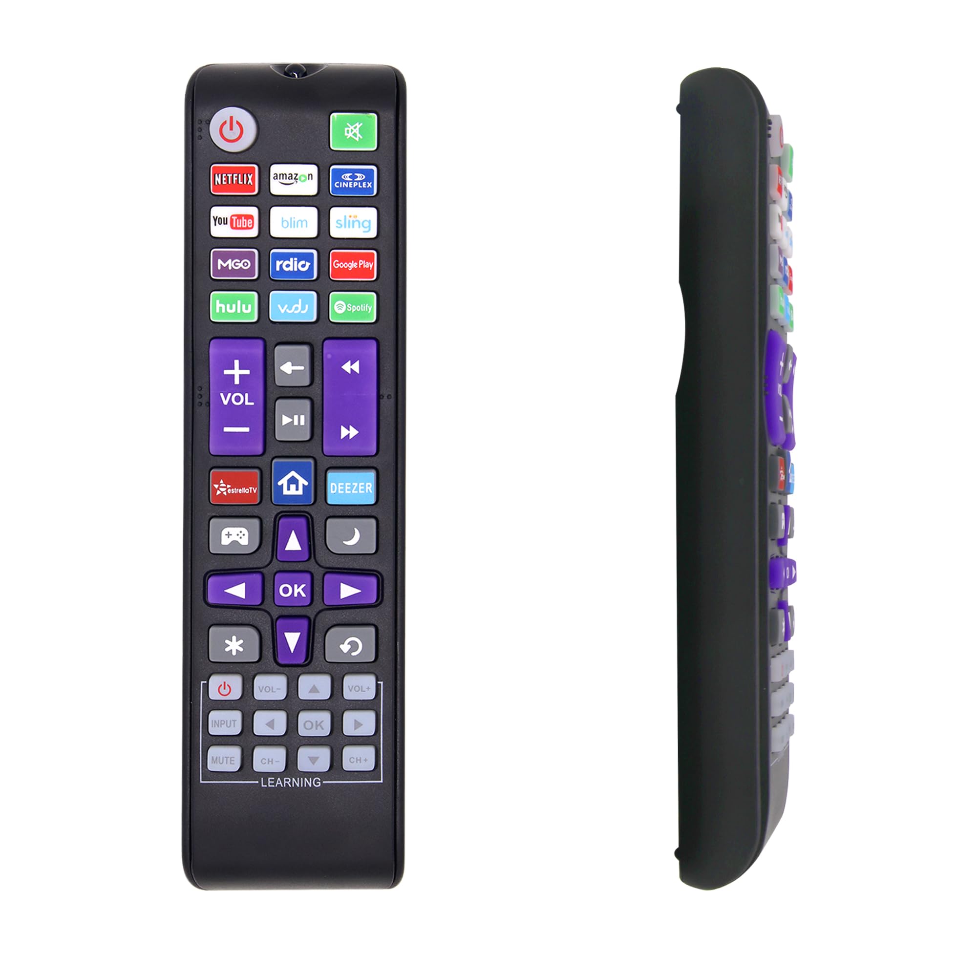 MYHGRC Universal Remote for All Roku TV(Onn/JVC/RCA/Philips/Element/LG/TCL/Hitachi/Hisense and More), Roku Box/Player/Express, Bose Wave I/II/III/IV and Apple 1/2/3 Generations [NOT for Roku Stick]