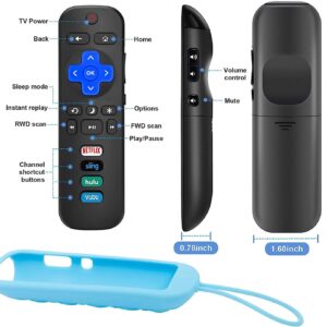 Universal Replace Remote for All Roku TCL Hisense ONN TV, with Luminous Protective Case, RC280 Replacement for TCL Roku/Hisense Roku/ONN Roku/Sharp Roku TV