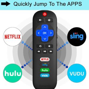 Universal Replace Remote for All Roku TCL Hisense ONN TV, with Luminous Protective Case, RC280 Replacement for TCL Roku/Hisense Roku/ONN Roku/Sharp Roku TV