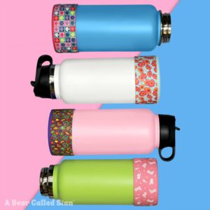 Silicone Water Bottle Boot for Hydro Flask, YETI, Owala, Simple Modern, HydroFlask Tumbler Bottles | WIDE | Pink Rodeo