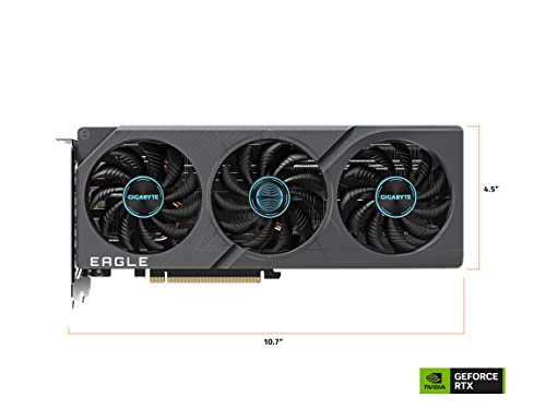 GIGABYTE GeForce RTX 4060 Ti Eagle OC 8G Graphics Card, 3X WINDFORCE Fans, 8GB 128-bit GDDR6, GV-N406TEAGLE OC-8GD Video Card