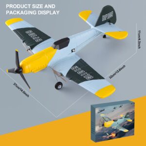 QI XING RC Plane Ready for Beginners,2.4Ghz 3 channels BF109 Remote Control Airplane with Gyro Stabilization System,Easy RC Fighter fly for adults and kids