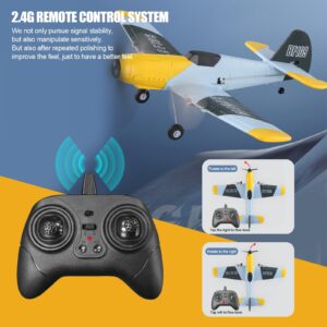 QI XING RC Plane Ready for Beginners,2.4Ghz 3 channels BF109 Remote Control Airplane with Gyro Stabilization System,Easy RC Fighter fly for adults and kids