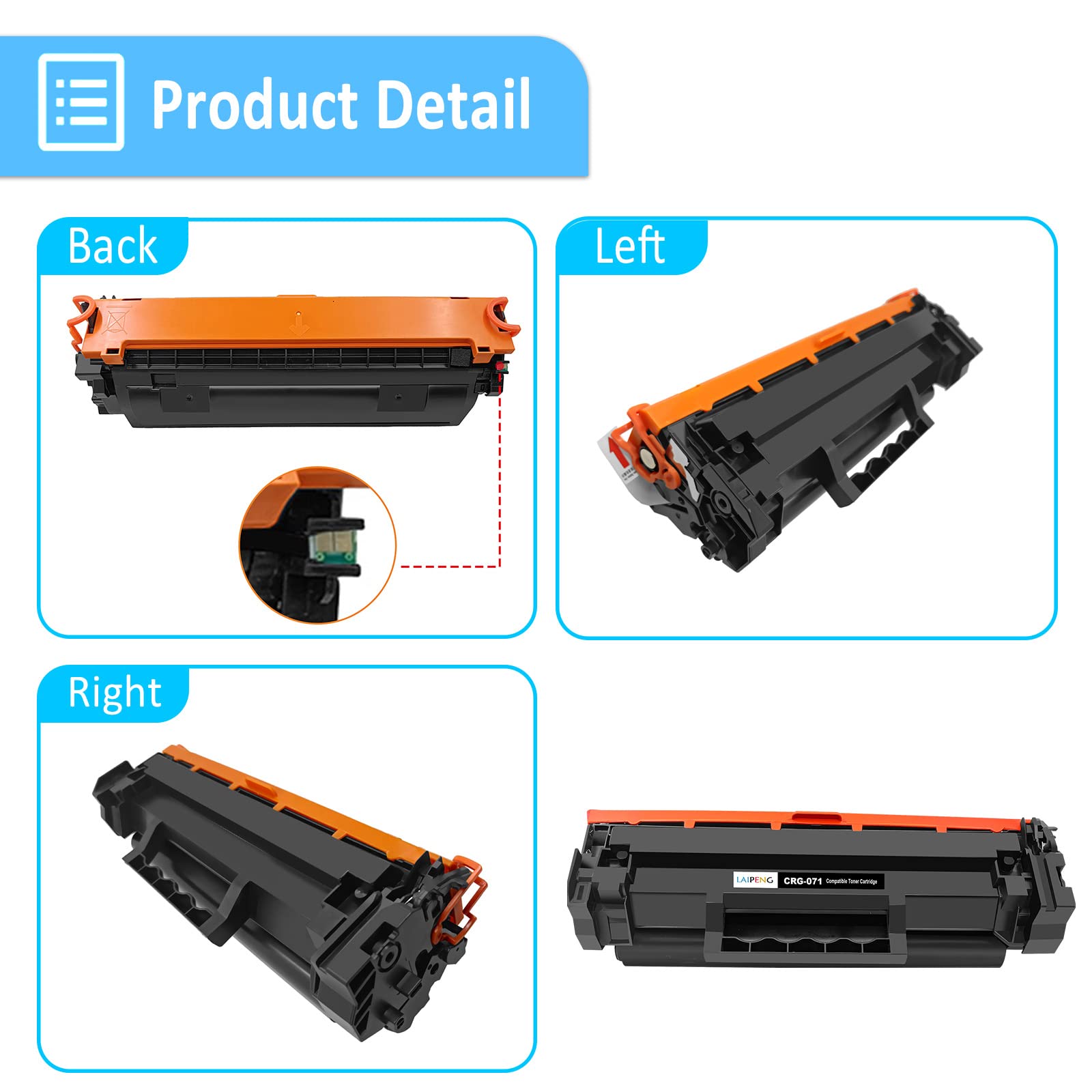 LAIPENG Compatible 071 H CRG071H Black High Yield 5646C001 for Canon 071H Imageclass LBP122dw MF272dw MF273dw MF275dw Toner Cartridge (1-Pack)