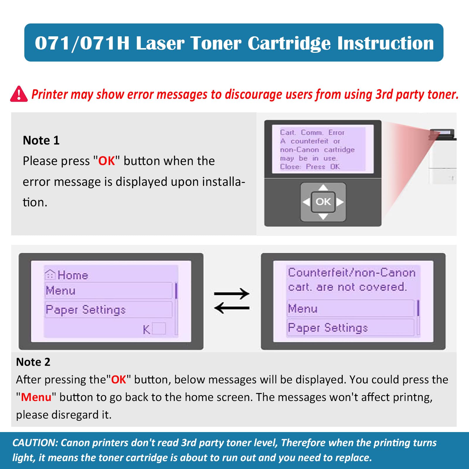 LAIPENG Compatible 071 H CRG071H Black High Yield 5646C001 for Canon 071H Imageclass LBP122dw MF272dw MF273dw MF275dw Toner Cartridge (1-Pack)