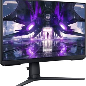 SAMSUNG Odyssey G3 Series 24-inch FHD 1080p Gaming Monitor, 165Hz, LED 1ms, Height Adjustable Stand, 3-Sided Border-Less, FreeSync Premium, with MTC HDMI Cable