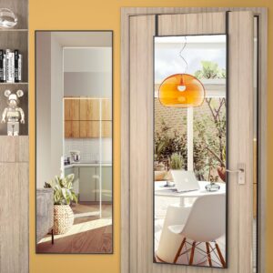 hasipu door mirror full length, 51 x 16 inch full body wall mirror over the door hanging mirror for bedroom, living room, cloakroom