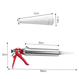 Stainless Steel Handheld Mortar Sprayer Set with 3 Nozzles - Perfect for Caulking, Grouting and Pointing Brick, Tile, Cement and Lime