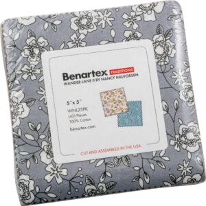 nancy halvorsen wander lane ii 5x5 pack 42 5-inch squares charm pack benartex