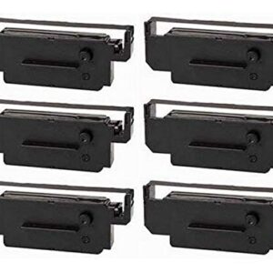 SuppliesMAX Compatible Replacement for Citizen iDP-3560/iDP-3570/iDP-3580/iDP-562 Black/Red P.O.S. Printer Ribbons (6/PK) (61115RB)