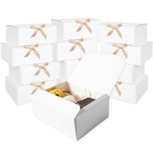 lwymx 12 pack white gift boxes with lids, gift boxes with lids bulk, bridesmaid proposal box with ribbon, gift boxes for wedding, birthday,baby shower and the other parties.(white 10''x 8'' x 4'')