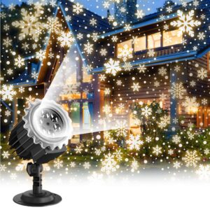 christmas snowflake lights, led projector lights for outdoor, waterproof christmas decorations lighting for indoor xmas holiday party wedding garden patio