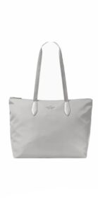 kate spade new york mel packable nylon tote (nimbus gray)