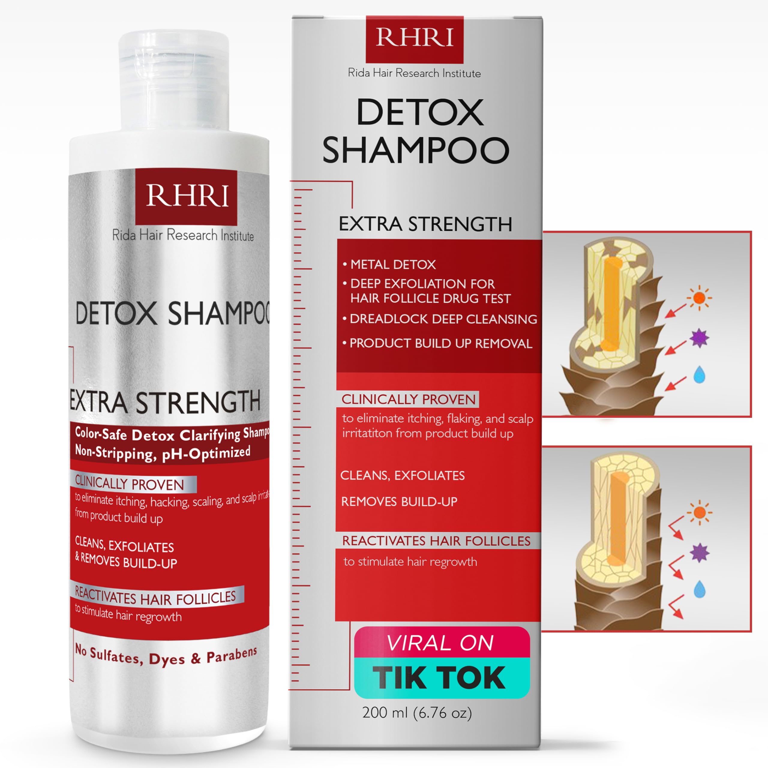 Detox Shampoo For Product Build up: Detoxify & Regrow with Our Clarifying Shampoo - Nourishes Follicles, Soothes Scalp Irritation - For All Hair Types