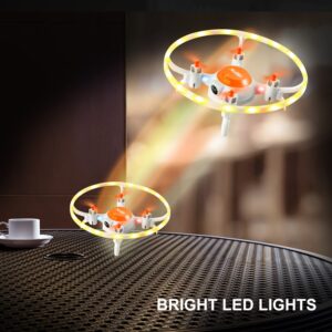 4DRC Mini Drone for Kids,Remote Control drone toys Hobby RC Quadcopter with Yellow&White LED Light,360 Flips, Altitude Hold,Headless Mode,Easy to fly Kids Gifts Toys for Boys and Girls