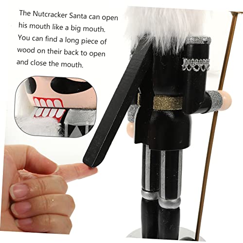 ABOOFAN 2pcs Nutcracker Soldier Patriotic Nutcracker Figurine Holiday Nutcrackers Christmas Traditional Nutcracker Christmas Toy Soldiers Mini Toy Clip Dining Table 38c Wood