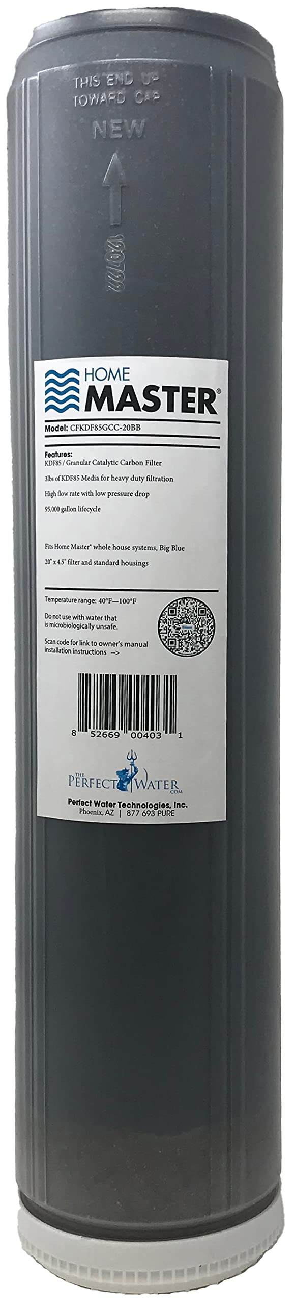 Home Master CsetBB2SmgCC Whole House Replacement Filter Set, 4-layer Sediment 25 to 1 micron, Heavy Duty Up-flow KDF85 Catalytic Carbon, 2 orings & grease