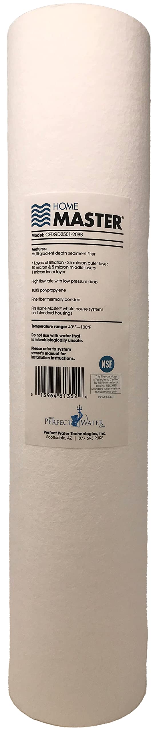 Home Master CsetBB2SmgCC Whole House Replacement Filter Set, 4-layer Sediment 25 to 1 micron, Heavy Duty Up-flow KDF85 Catalytic Carbon, 2 orings & grease