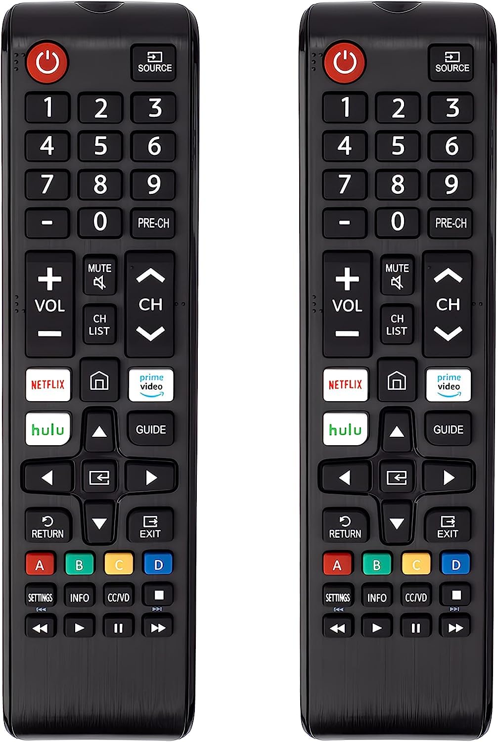 Newest Universal Remote Control for Samsung TV Remote Compatible with Samsung LCD LED HDTV 3D Smart TVs Models.【Pack of 2】