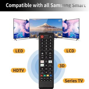 Newest Universal Remote Control for Samsung TV Remote Compatible with Samsung LCD LED HDTV 3D Smart TVs Models.【Pack of 2】