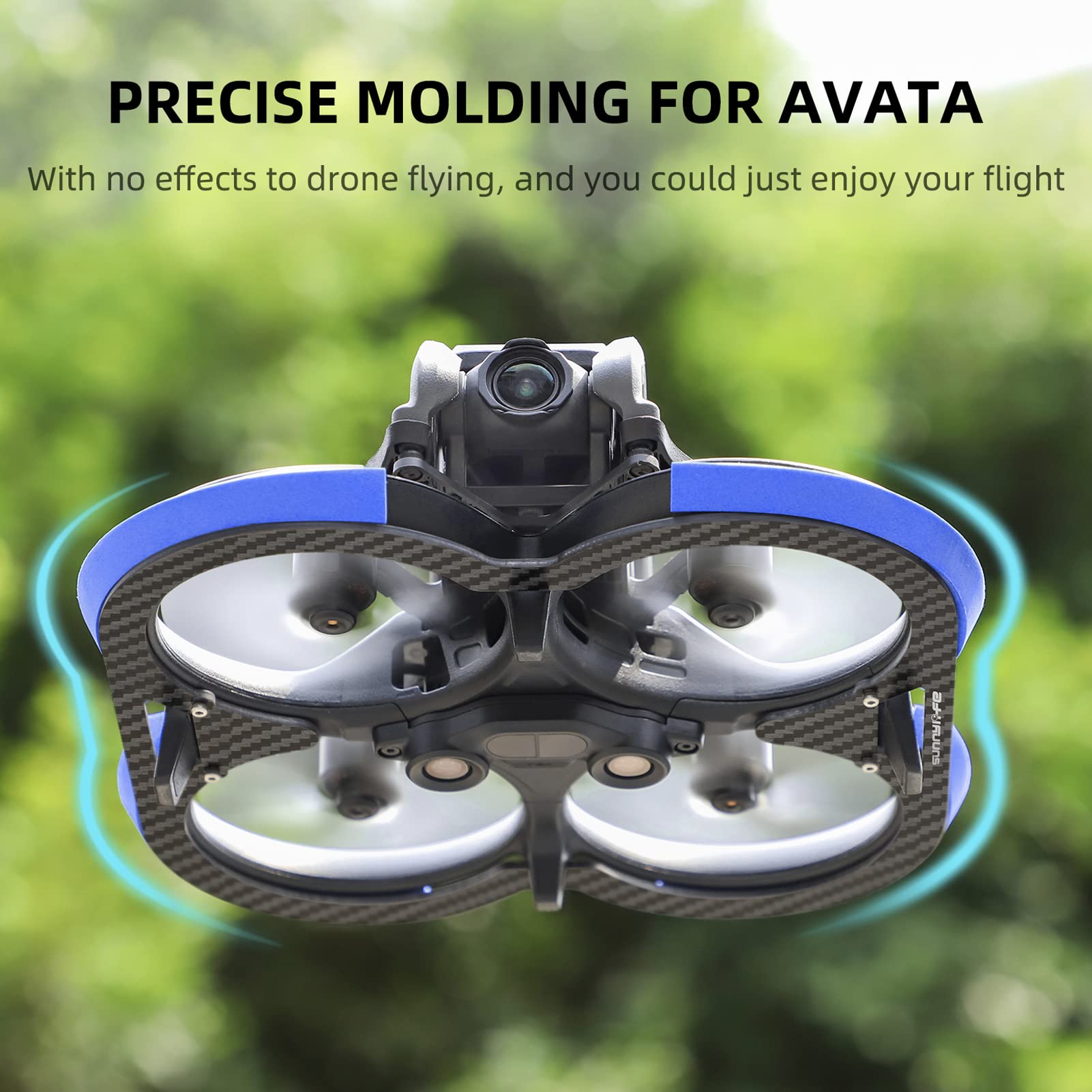 Avata Carbon Fiber Propeller Guard for DJI Avata FPV Drone Accessories Prop Blades Protective Bumper Protector Circle Anti-Collision Paddle