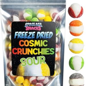 Sour Freeze Dried Candy - 4 Ounce Freeze Dried Sour Cosmic Crunchies Viral Candy - Gourmet Freeze Dried Sour Candy - Freeze Dry Candy Dry Freeze Candy for All Ages