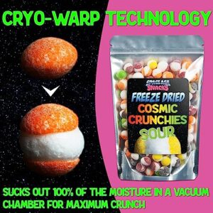 Sour Freeze Dried Candy - 4 Ounce Freeze Dried Sour Cosmic Crunchies Viral Candy - Gourmet Freeze Dried Sour Candy - Freeze Dry Candy Dry Freeze Candy for All Ages