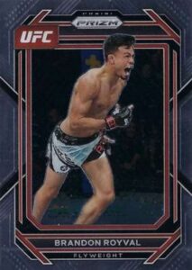 2023 panini prizm ufc #133 brandon royval flyweight vertical official mma trading card in raw (nm or better) condition