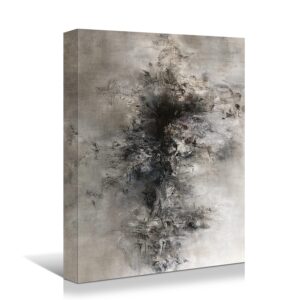 wewejia modern grey texture abstract canvas painting wall art for living room and office decor-modern master abstract oil painting picture reproduction printing artwork ready to hang