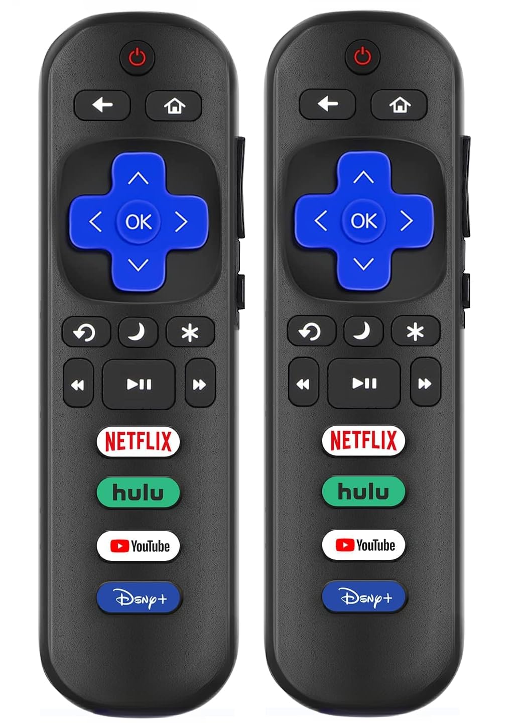 Rupmmehon (Pack of 2) Replaced Remote Control for Roku TV Universal Replacement Compatible with TCL/Hisense/Element/Insignia/JVC/Onn/Philips/RCA/Sharp/Westinghouse Series Smart TVs