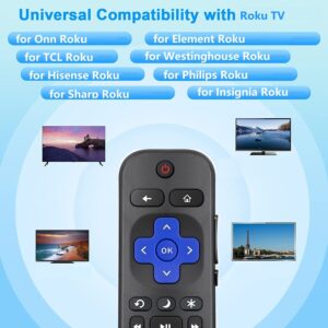 Rupmmehon (Pack of 2) Replaced Remote Control for Roku TV Universal Replacement Compatible with TCL/Hisense/Element/Insignia/JVC/Onn/Philips/RCA/Sharp/Westinghouse Series Smart TVs