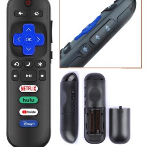 Rupmmehon (Pack of 2) Replaced Remote Control for Roku TV Universal Replacement Compatible with TCL/Hisense/Element/Insignia/JVC/Onn/Philips/RCA/Sharp/Westinghouse Series Smart TVs