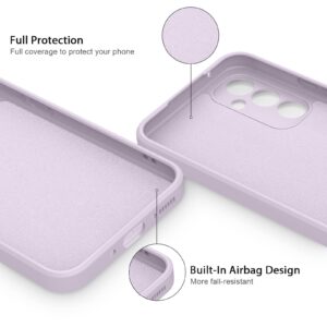 AK for Samsung Galaxy A34 5G Case, Stylish Slim Liquid Silicone Full-Body Protective Cover for Samsung Galaxy A34 5G Phone Case (Grass Purple)