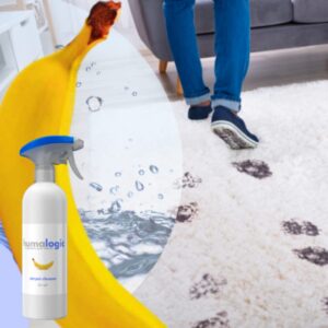 HUMALOGIC Natural Carpet Cleaner Solution | Natural Cleaner Powered by Bananas | Eliminate Dirt, Stains, and Odors Permanently with Nano-technology, Bananas, and Water | No Poisons, No Fragrance