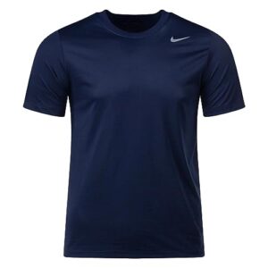 nike mens team legend short sleeve crew t-shirt (large, college navy)