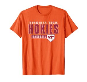 virginia tech hokies baseball vintage orange t-shirt