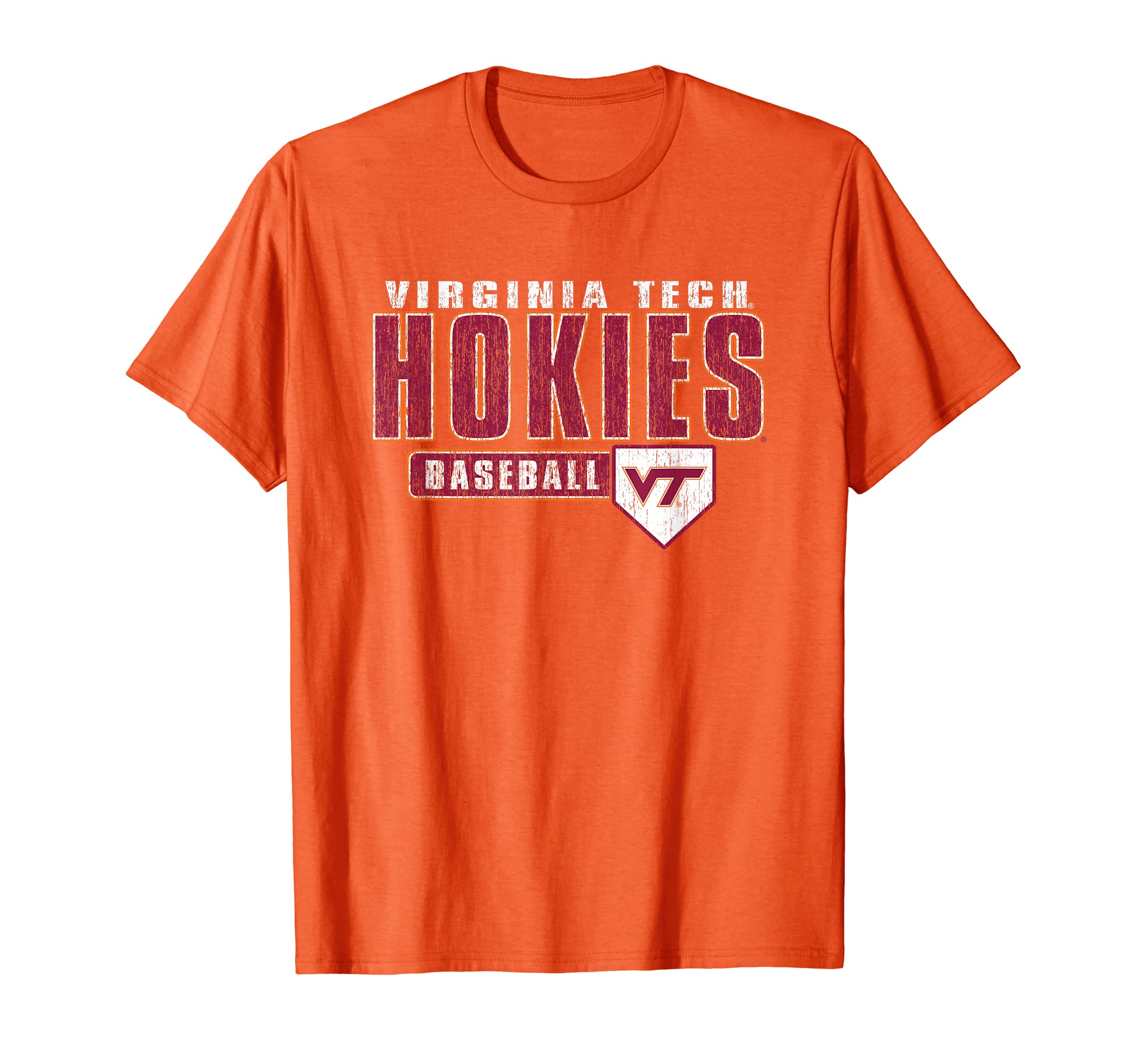 Virginia Tech Hokies Baseball Vintage Orange T-Shirt